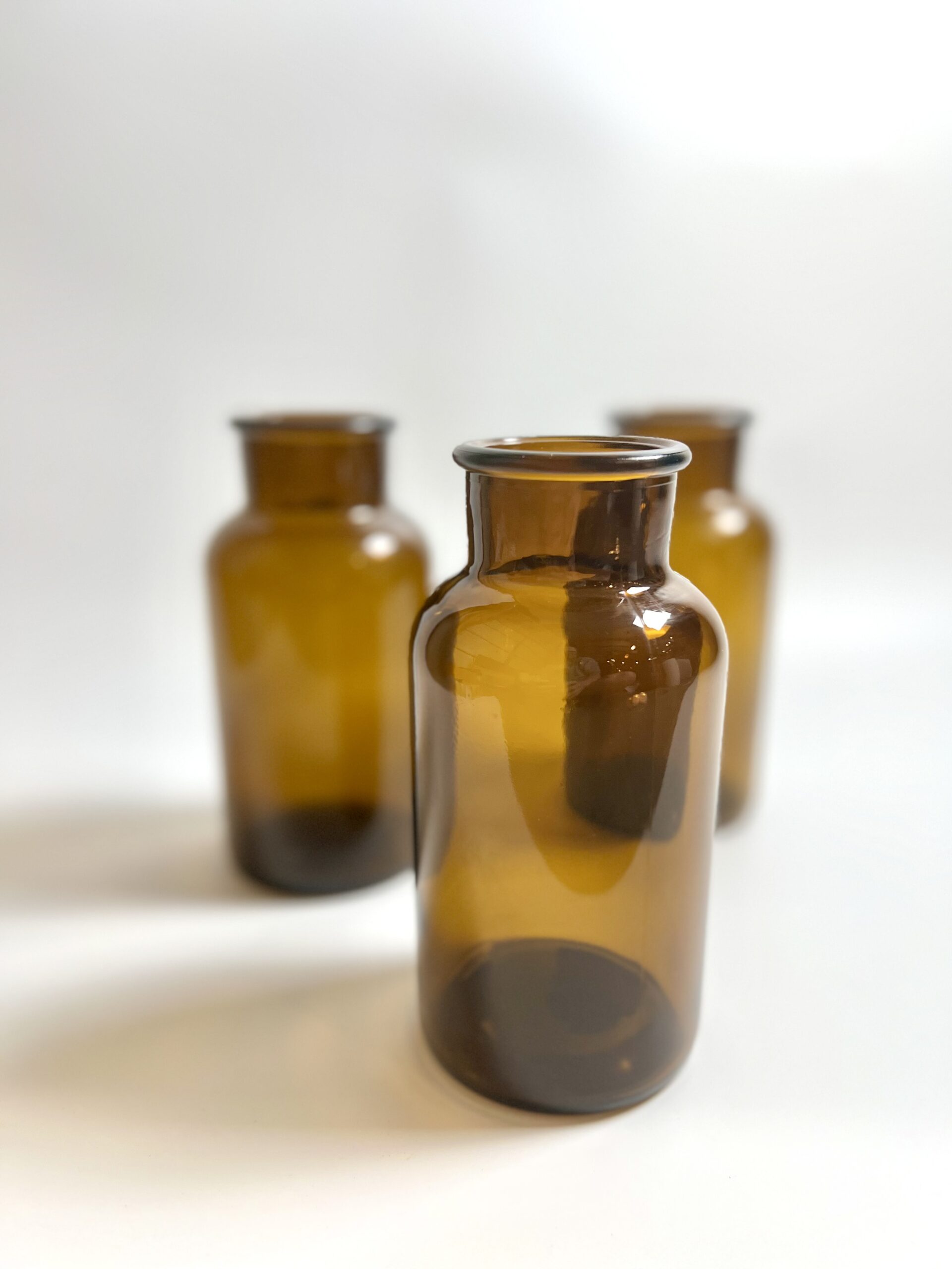 Amber Bud Vases - Retro Vibes